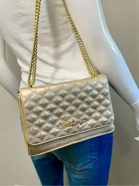 Lilly Pulitzer | Bags | Lilly Pulitzer Metallic Gold Quilted Chain ...